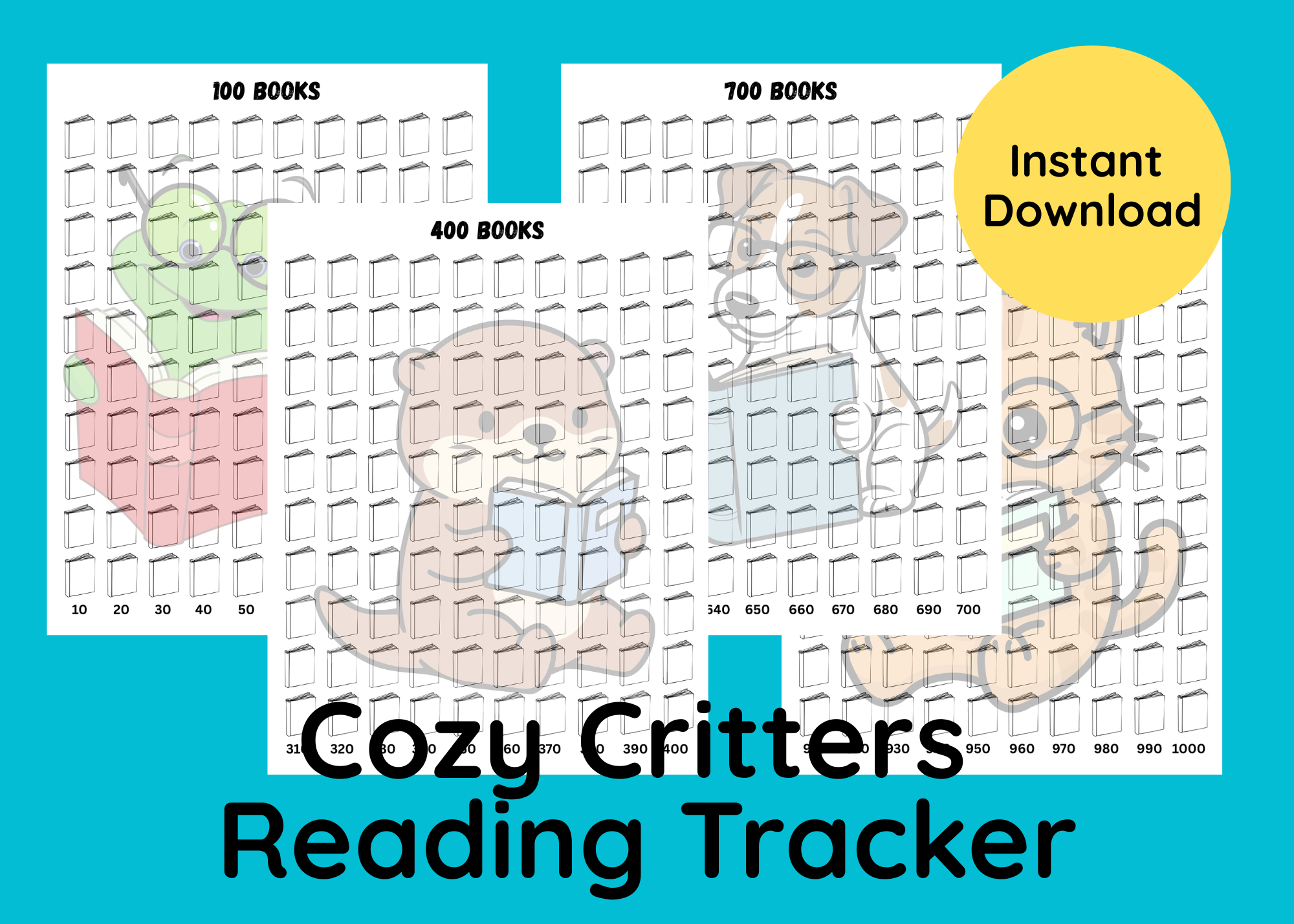 1000 Books Before Kindergarten Reading Tracker Printable PDF – Layer ...