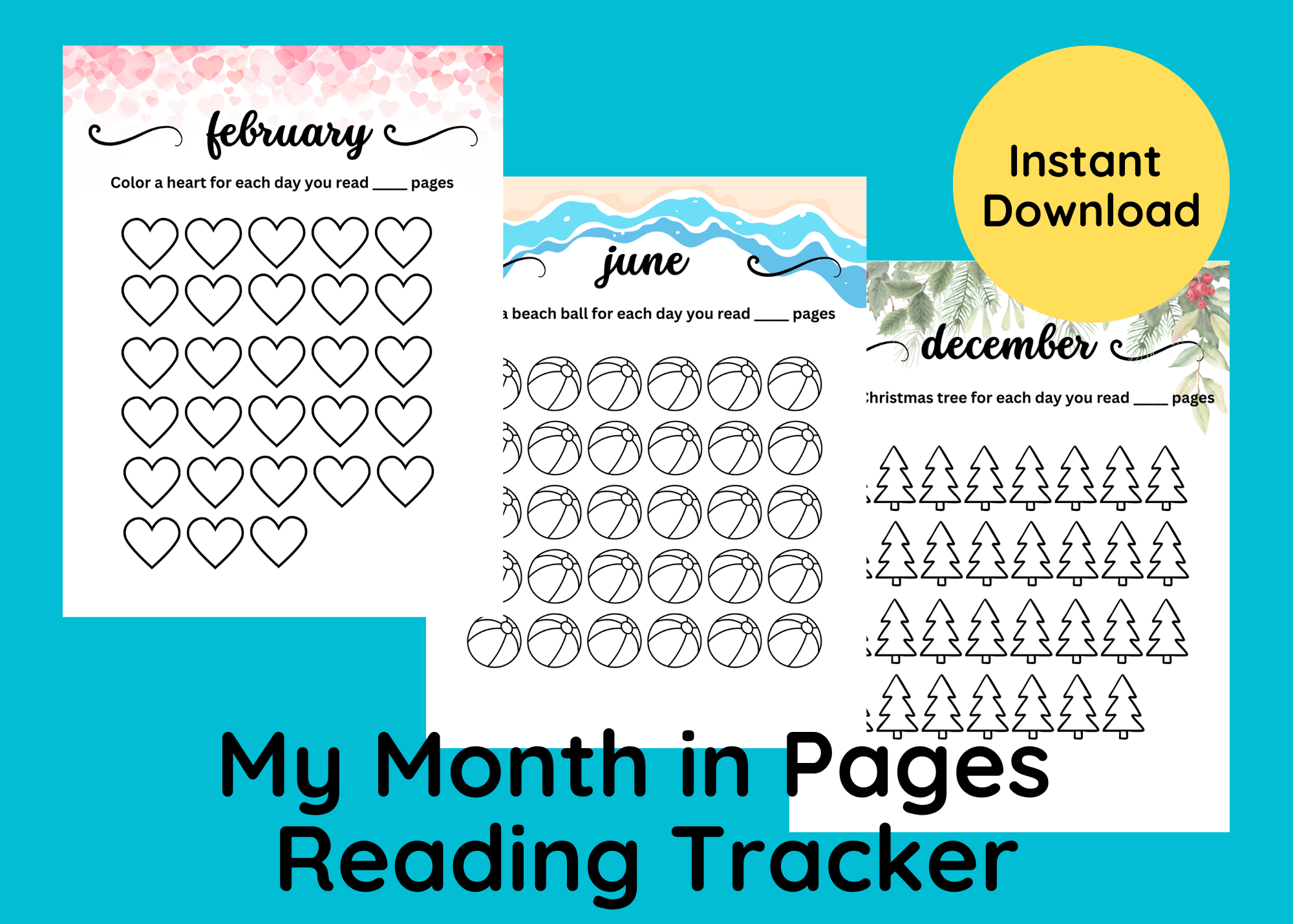 My Month in Pages Reading Tracker – Printable PDF – Layer Maker Creations